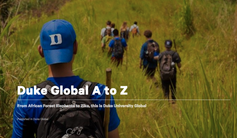 DukeEngage Featured in New "Duke Global A to Z" List - DukeEngage